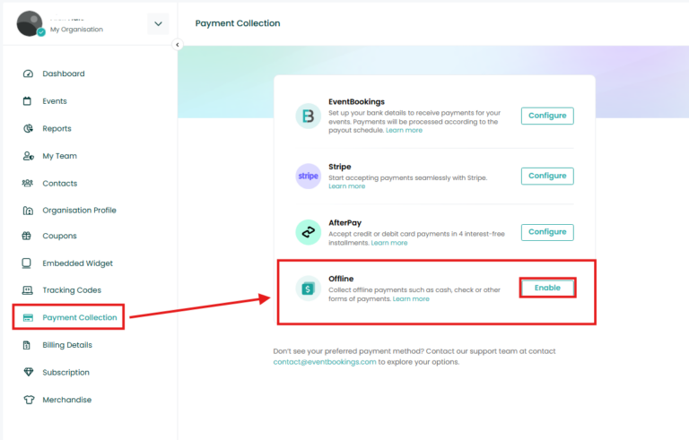 How to Enable Offline Payment Methods on EventBookings | EventBookings ...