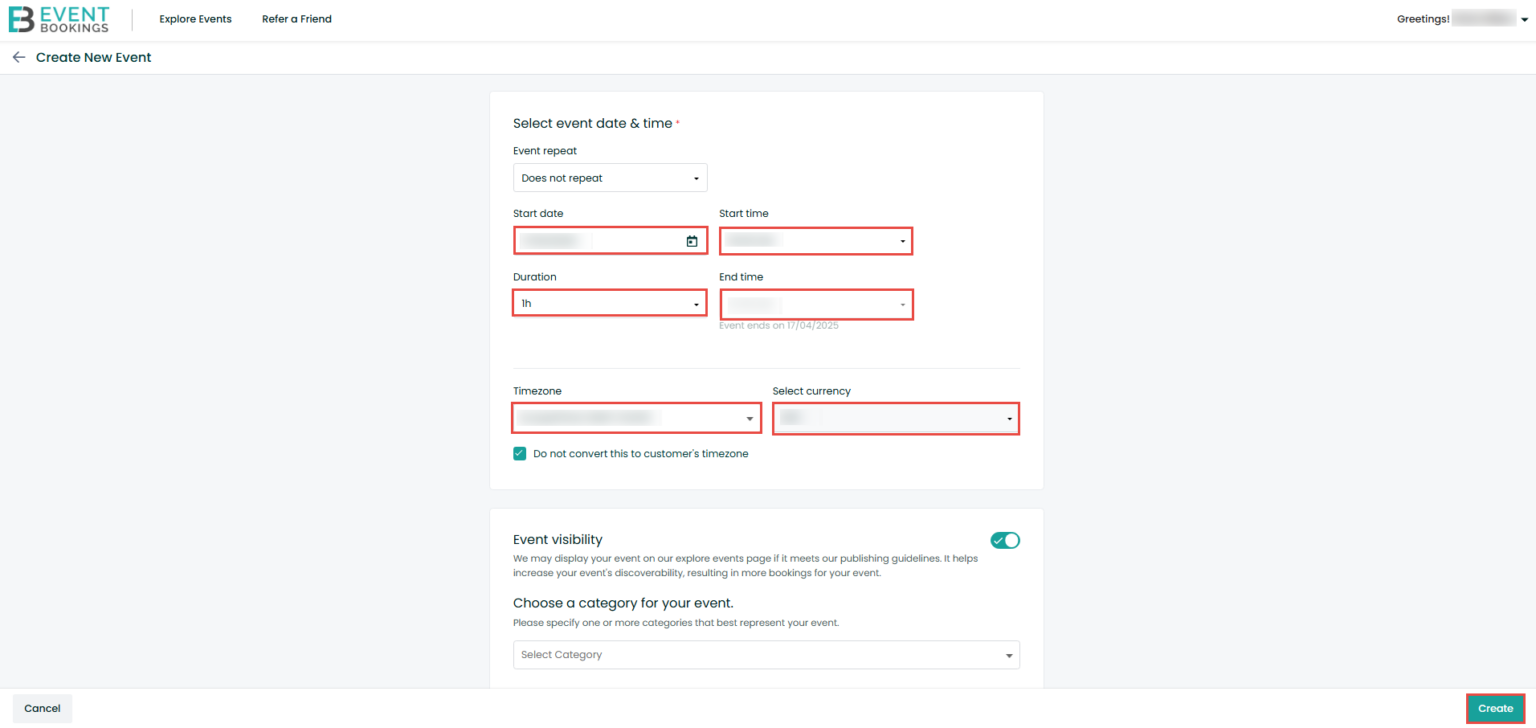 How to Create a One-off Event | EventBookings Help Center